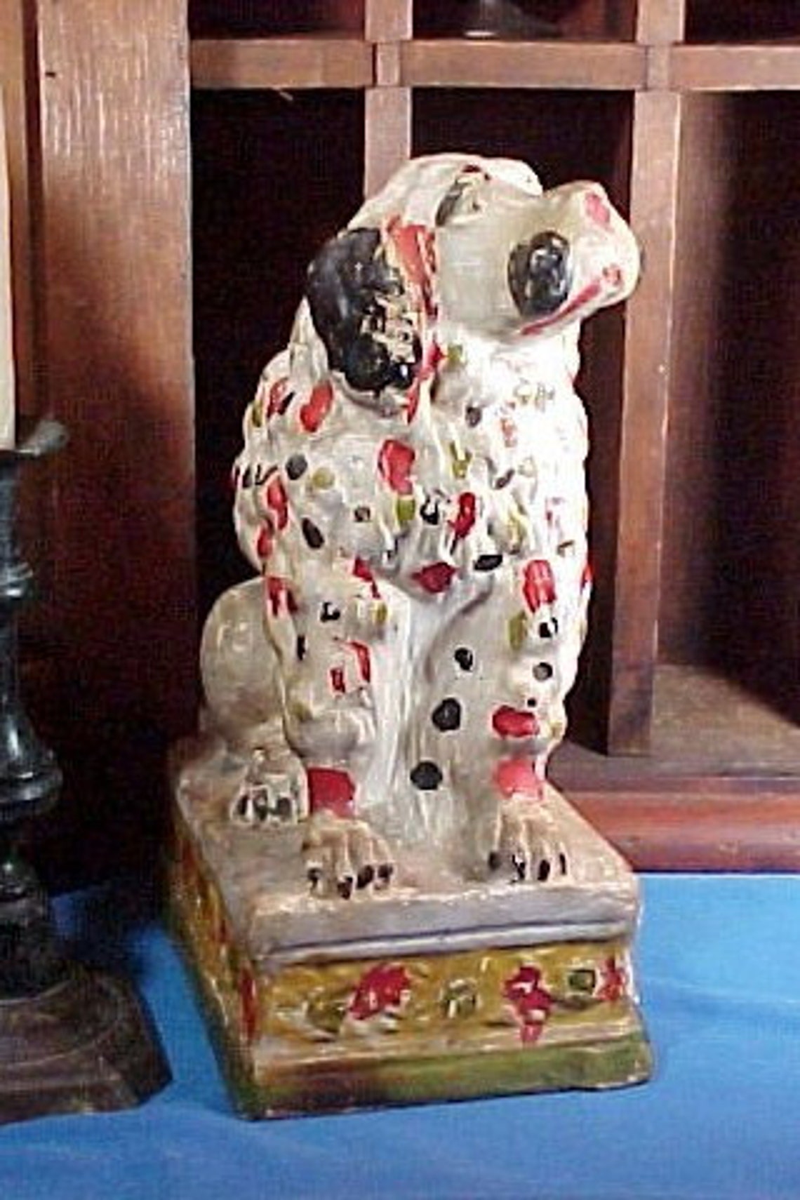 Antique Chalkware Dog Figure Spaniel Original Paint Antique | Etsy