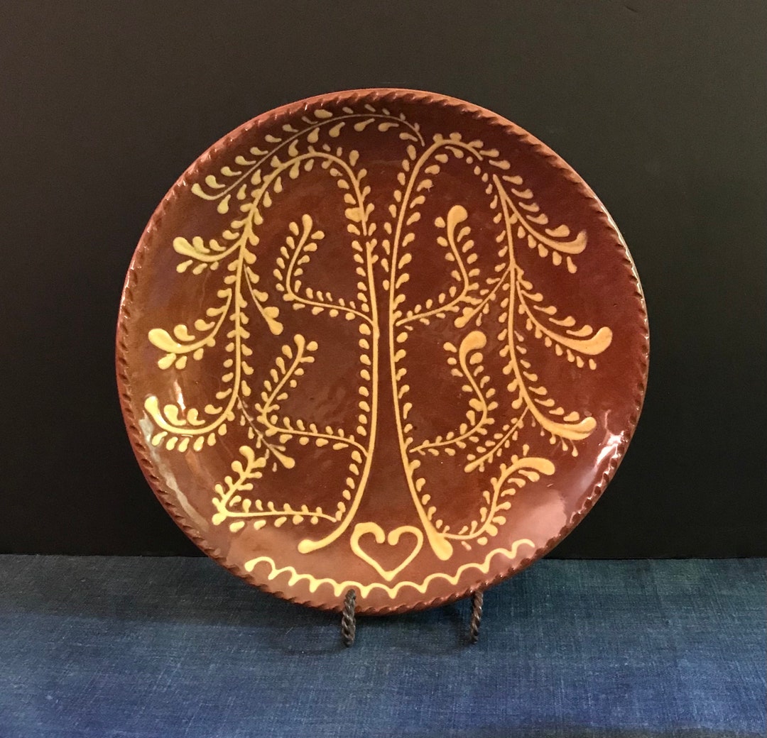 Vintage Henderson's Redware Tree of Life Plate - Etsy