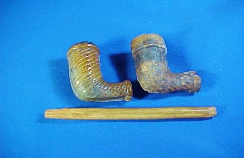 Antique Pipe Pottery Reed Stem Pipes Anna Pottery IL | Etsy
