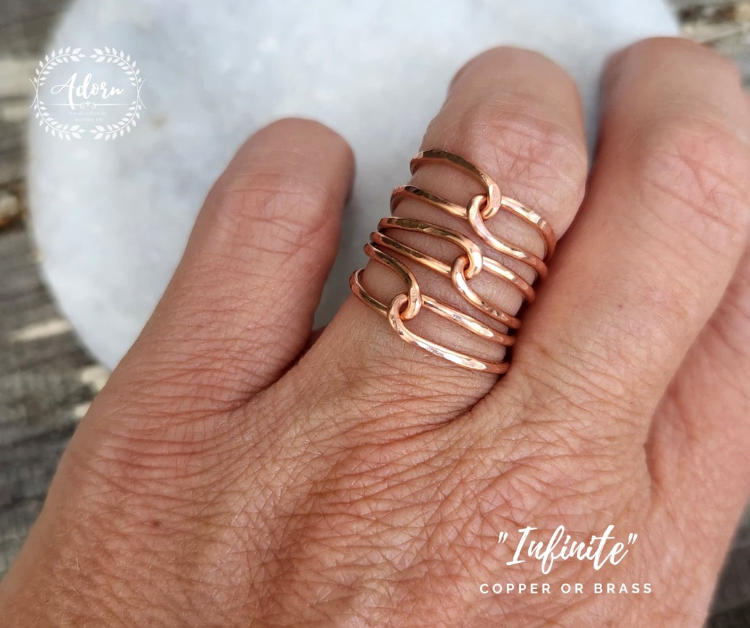 Infinite Ring-copper or Brass Adorn Handcrafted by Merrilee Joy - Etsy
