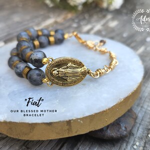 Fiat-our Blessed Mother Bracelet: Gold or Silver by Adorn Handcrafted ...
