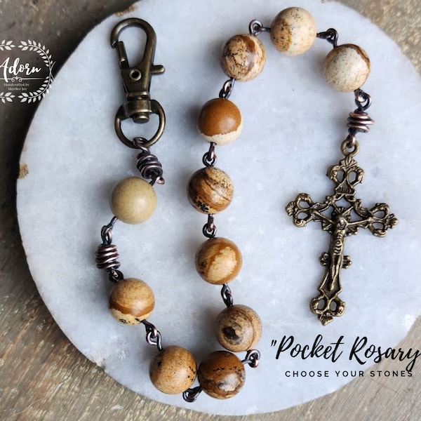 Rosary Keychain - Etsy