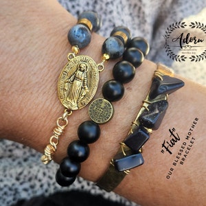 Fiat-our Blessed Mother Bracelet: Gold or Silver by Adorn Handcrafted ...