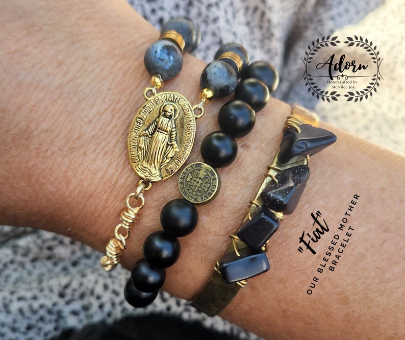Fiat-our Blessed Mother Bracelet: Gold or Silver by Adorn - Etsy