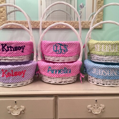 Monogrammed Easter Basket Personalized Easter Basket Girls | Etsy