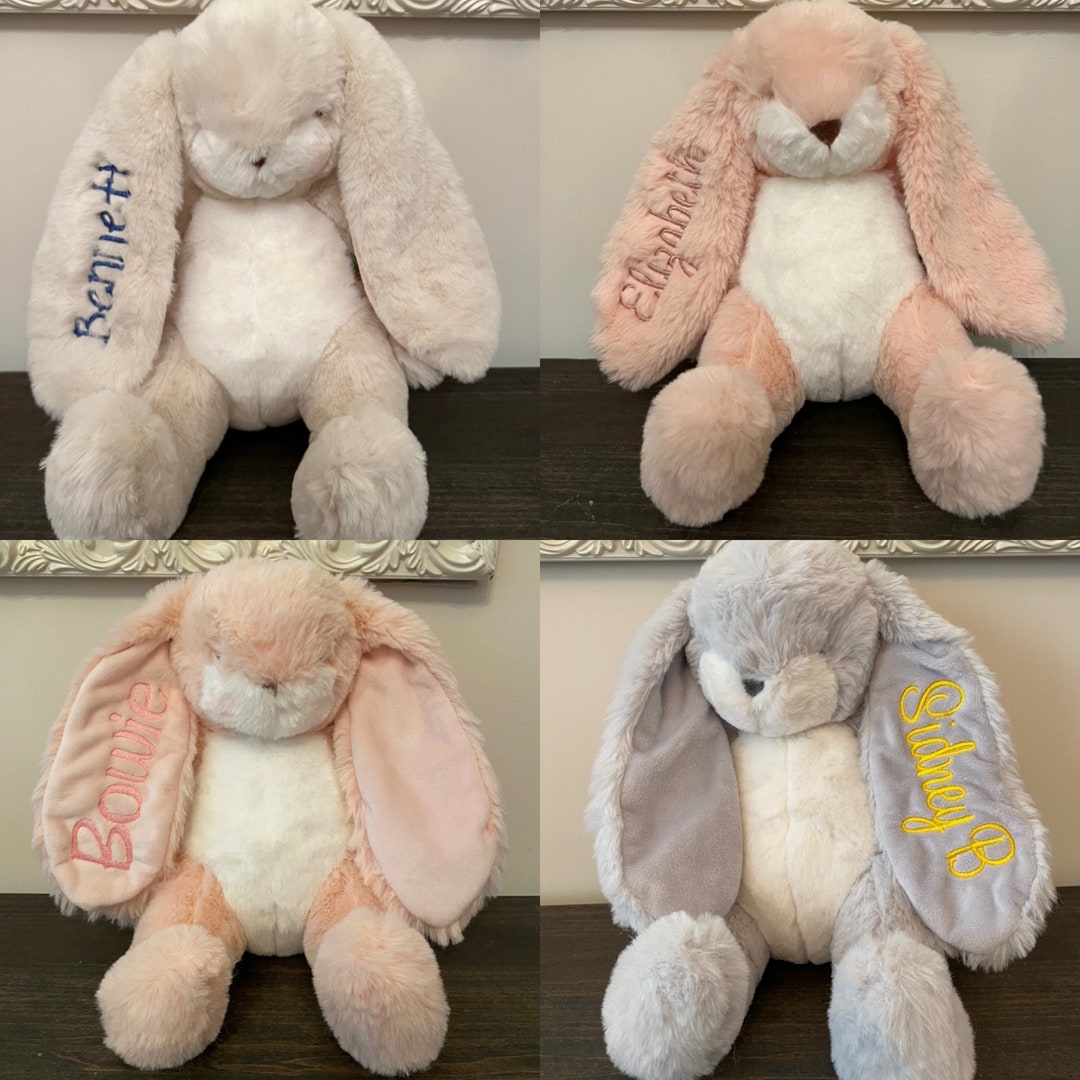 Monogrammed Bunny Personalized Bunny - Etsy