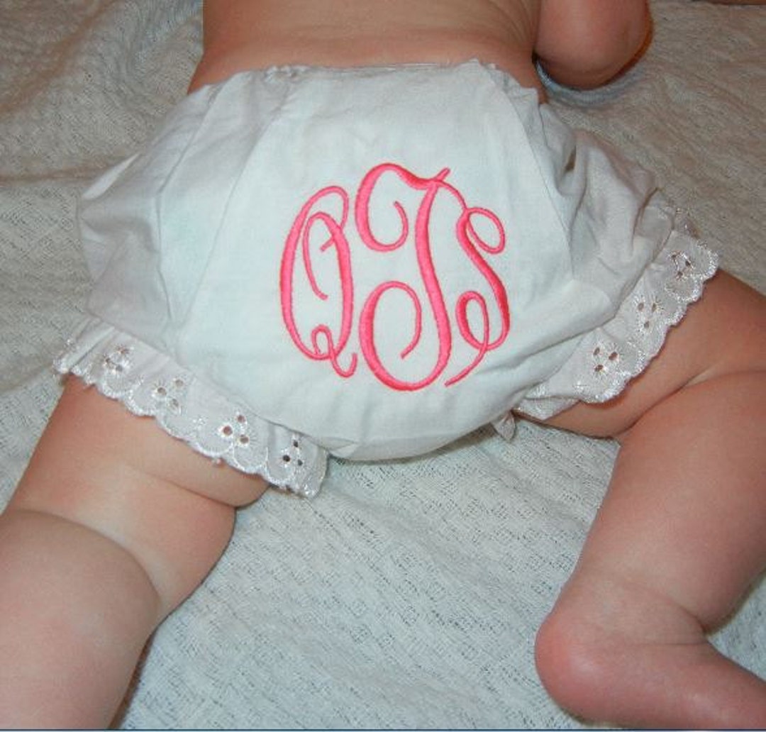Monogrammed Baby Bloomers - Etsy