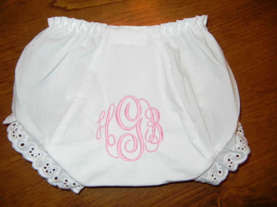 Monogrammed Baby Bloomers - Etsy