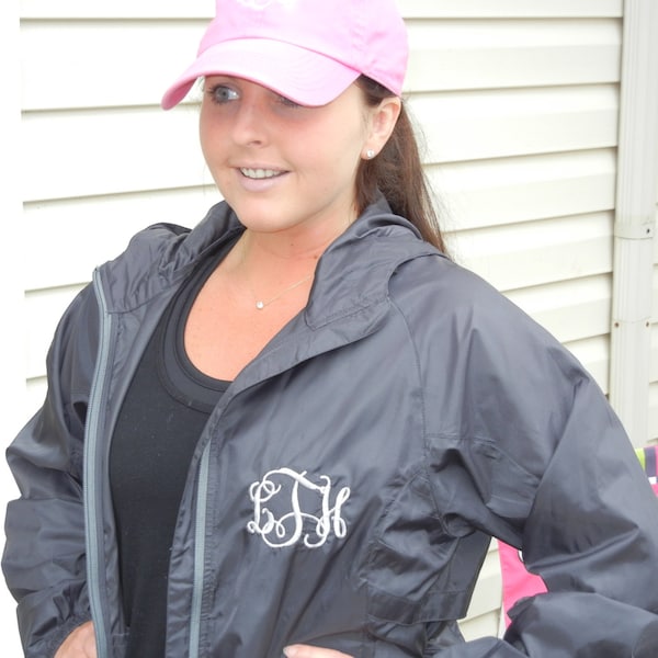 Monogrammed Rain Jacket - Etsy