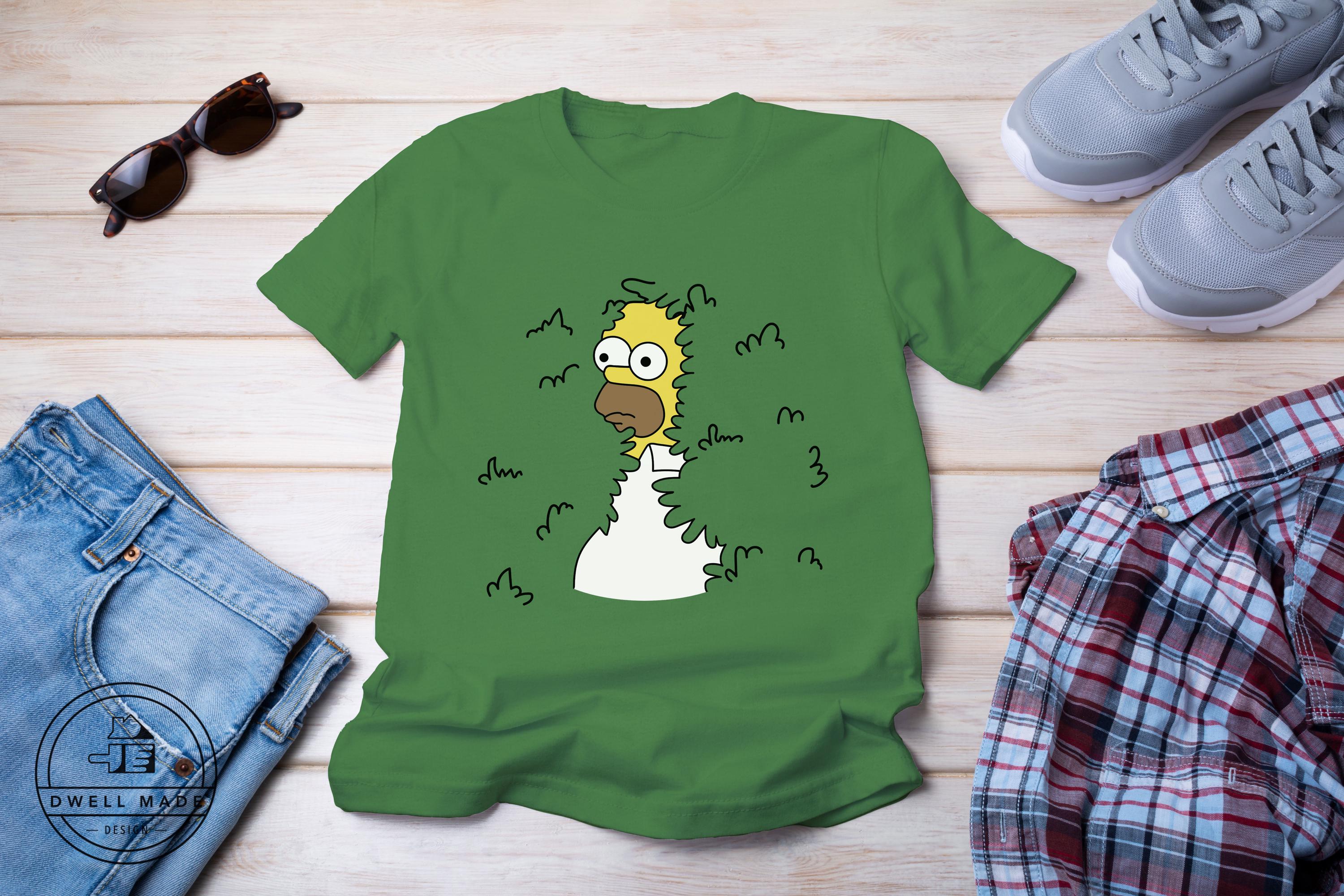 Homer Simpson Meme T-shirt , Simpsons T-shirt , Homer Simpson Hiding in ...