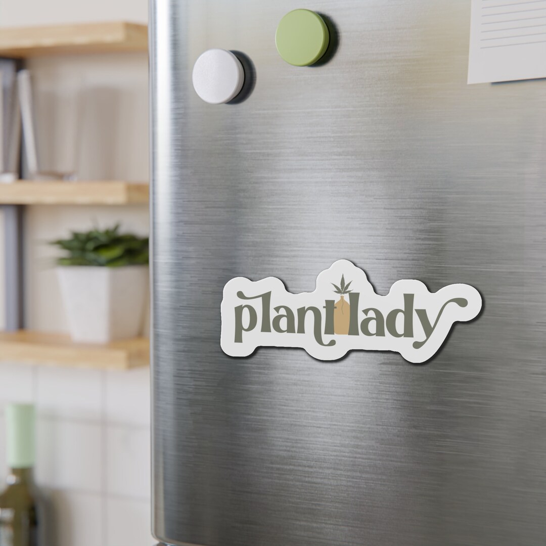 Plant Lady Cannabis Die-cut Magnet | Plant Mom | Weed - Etsy