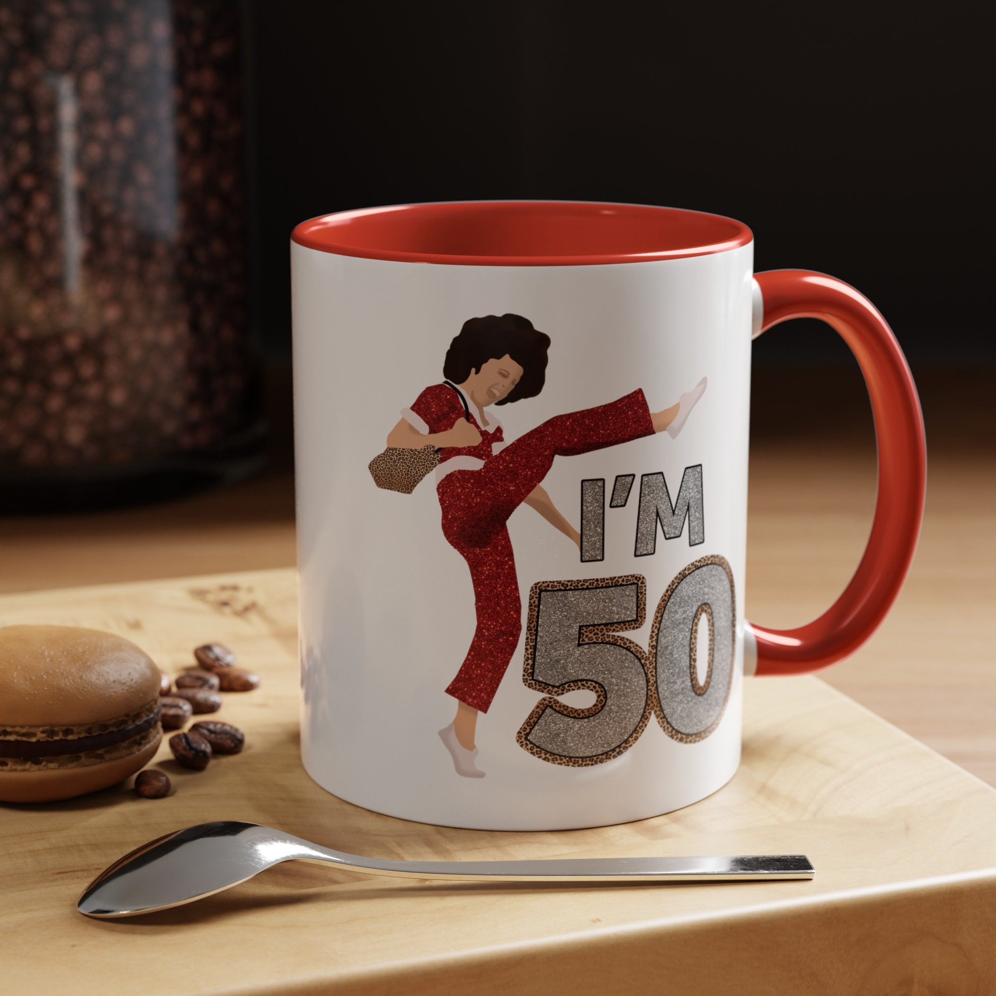 50th Birthday I'm 50 Sally O'malley SNL White 11oz Ceramic Coffee + Tea ...