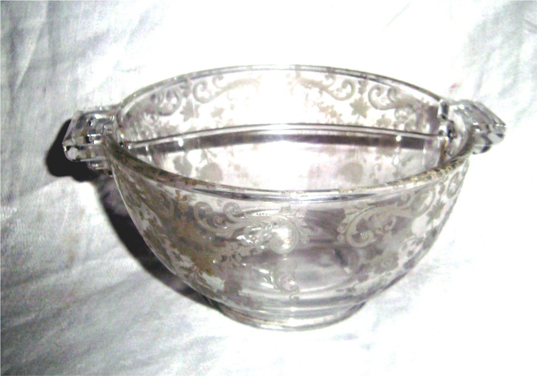 CAMBRIDGE GLASS COMPANY Chantilly Double Salad Dressing Bowl - Etsy