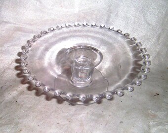 Vintage 1940's Candlewick Glass Cheese Stand 6 Inches Imperial Footed ...
