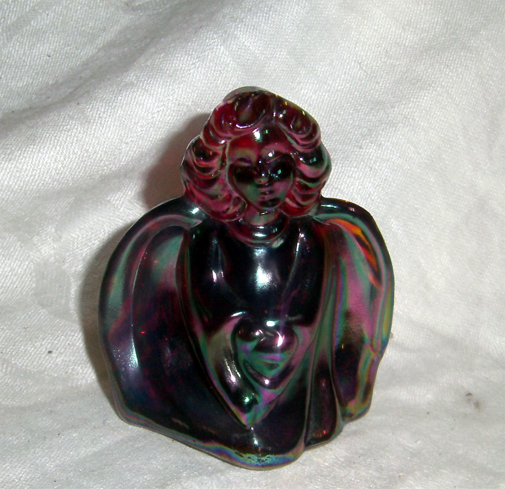 FENTON ART GLASS Ruby Carnival Guardian Angel - Etsy