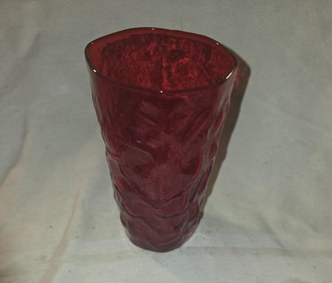SENECA GLASS COMPANY - Driftwood - Ruby - 6" Tumbler - Etsy