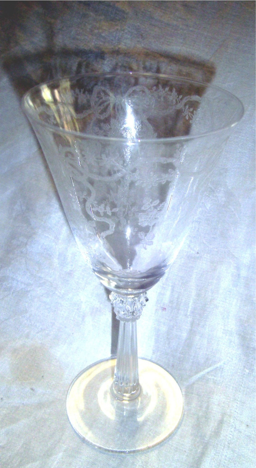 FOSTORIA GLASS COMPANY Romance Water Goblet - Etsy