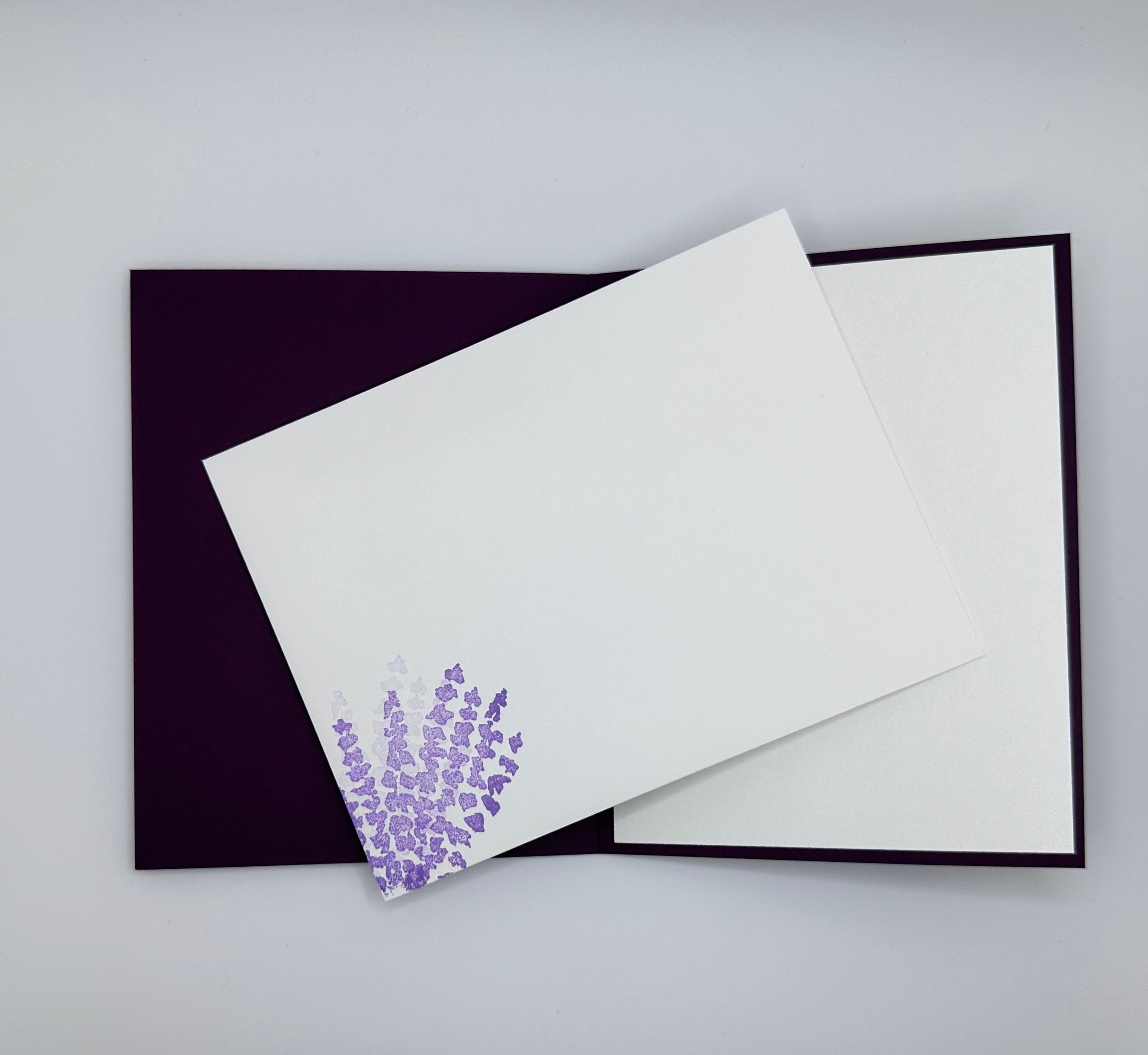 Handmade Greeting Card - Lavender - Etsy