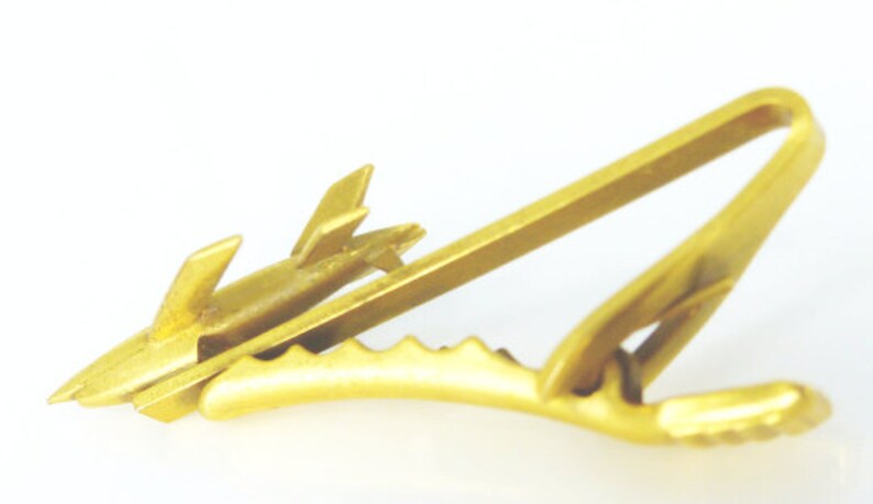 Vintage Brass Jet Plane Tie Bar / Tie Clip. Aviation Collector - Etsy