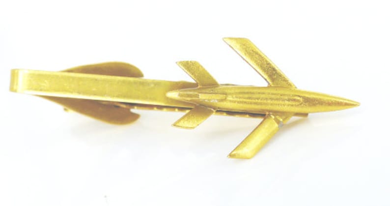 Vintage Brass Jet Plane Tie Bar / Tie Clip. Aviation Collector - Etsy