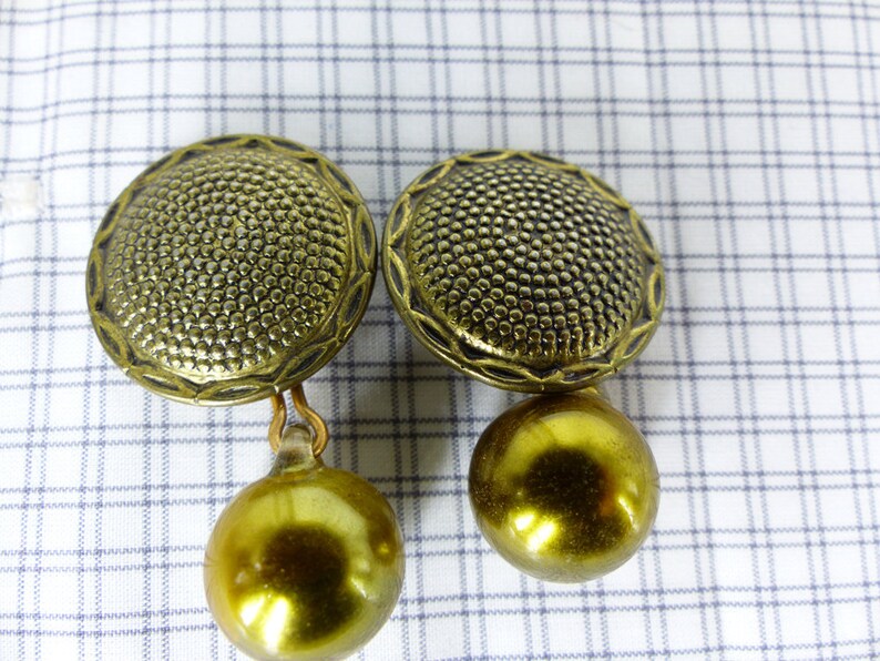 Antique Textured Brass Women's or Ladies Cufflinks With - Etsy