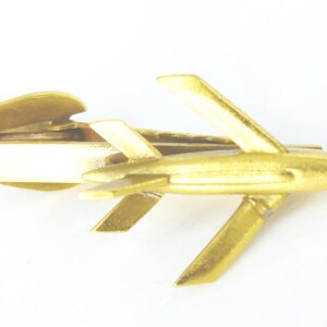 Vintage Brass Jet Plane Tie Bar / Tie Clip. Aviation Collector Gift ...