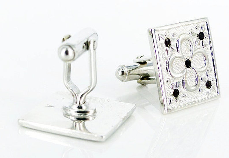 Original Box Set of 4 Leaf Clover Cufflinks With a Raised Silver Design ...