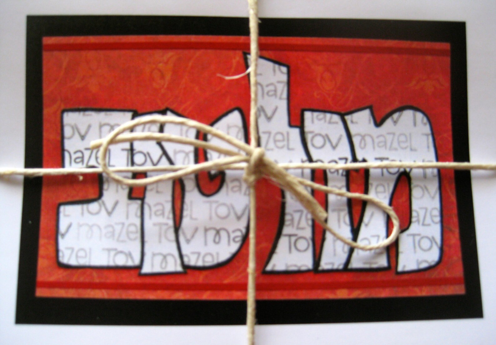 Red Mazel Tov Cards / Congratulations / Modern Greeting Cards (set of ...