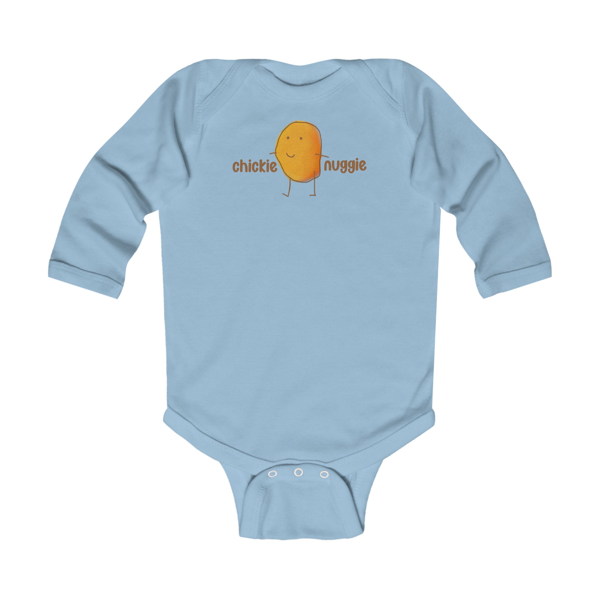 Chickie Nuggie Baby Onesie Cute Baby Chickie Nugs Baby Long Sleeve - Etsy