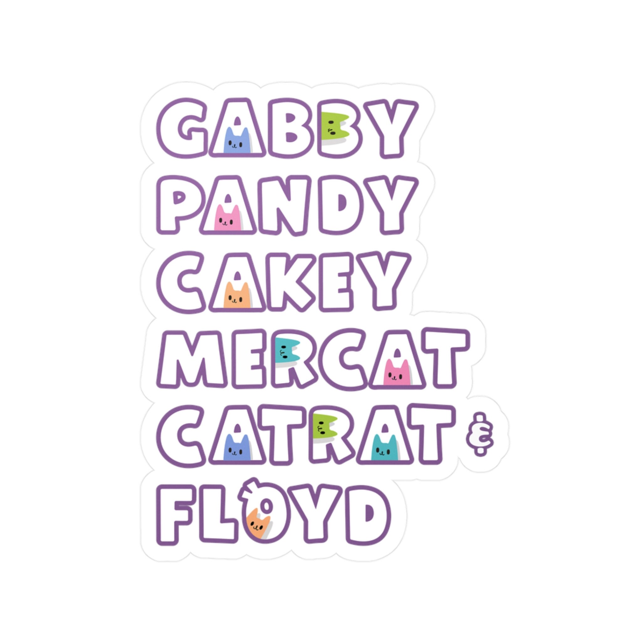 Gabby & Friends Sticker Gabby and Pandy It's Time to Get Tiny Cat ...