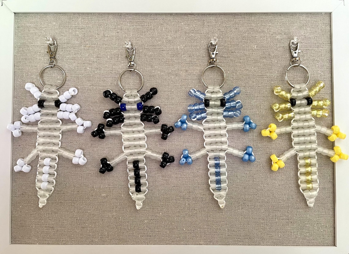 Beaded Axolotl Keychains | Color Changing | Glow in the Dark | Colorful ...