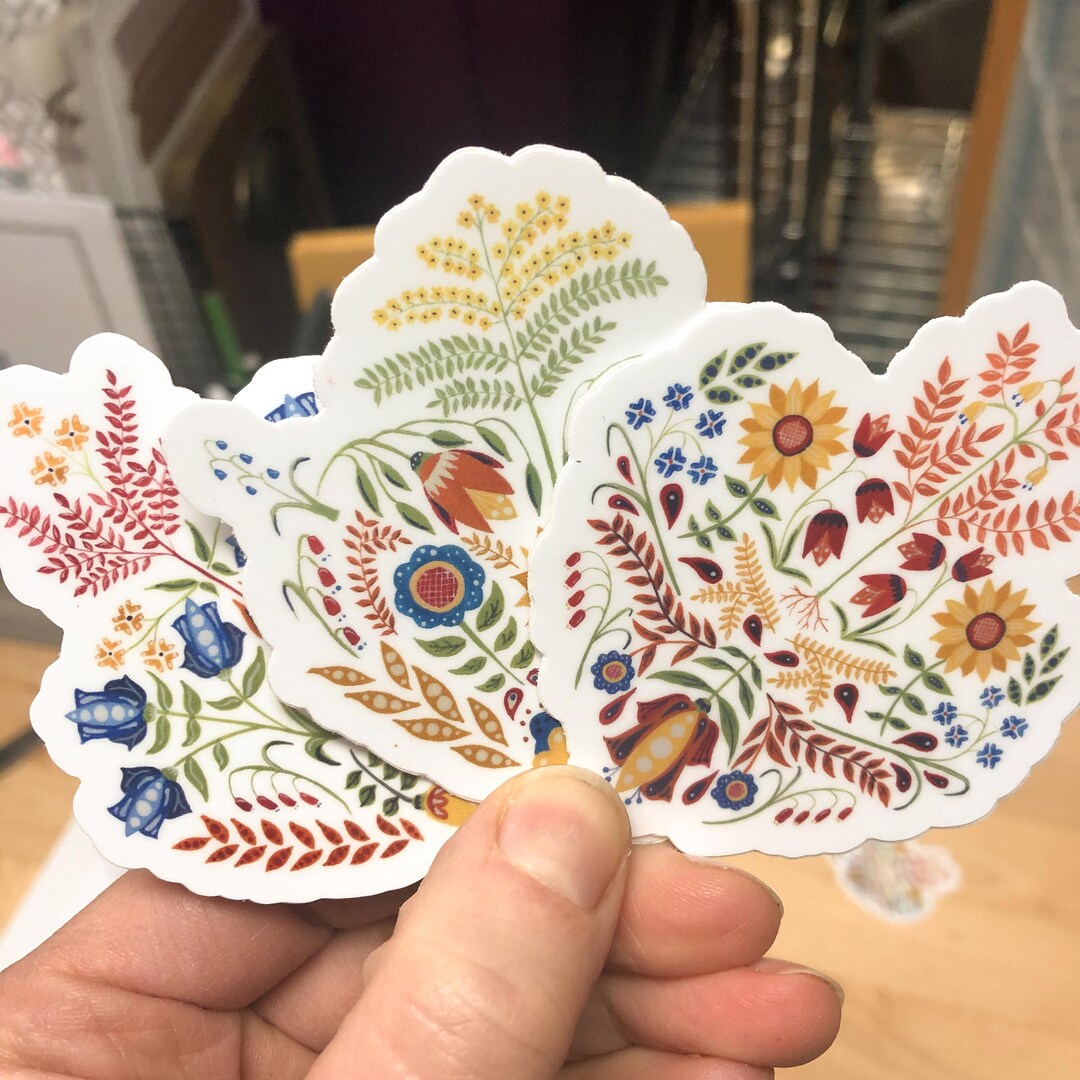 Folk Art Holy Family Stickers: Sacred Heart Set of 3 - Etsy