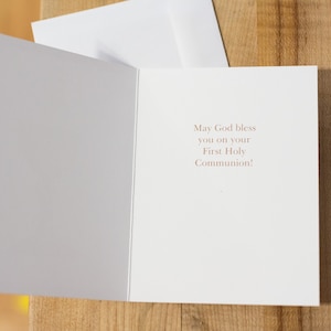 Host and Chalice First Holy Communion Greeting Card, Catholic Sacrament ...