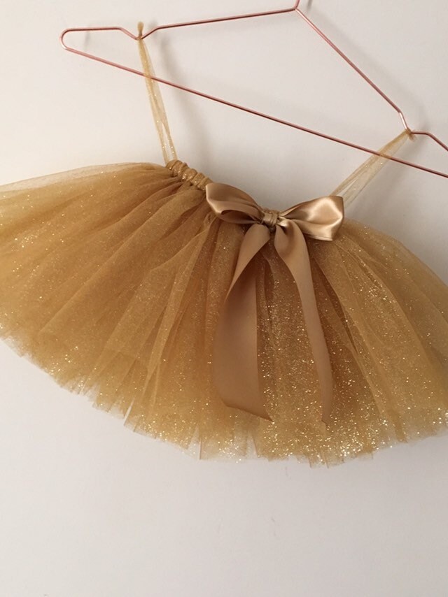 Glitter gold tutu gold Christmas girls tutu old gold tulle | Etsy