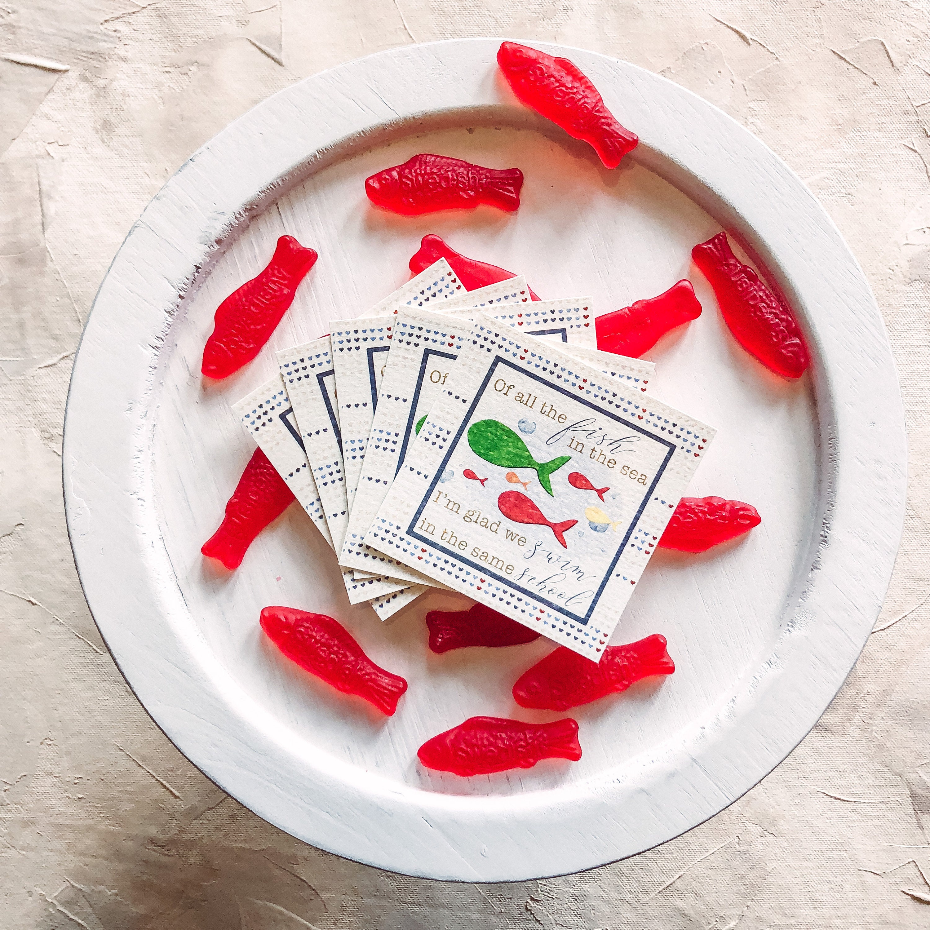 Sweedish Fish Valentines Day Printable, Valentines Card, Class Cards ...