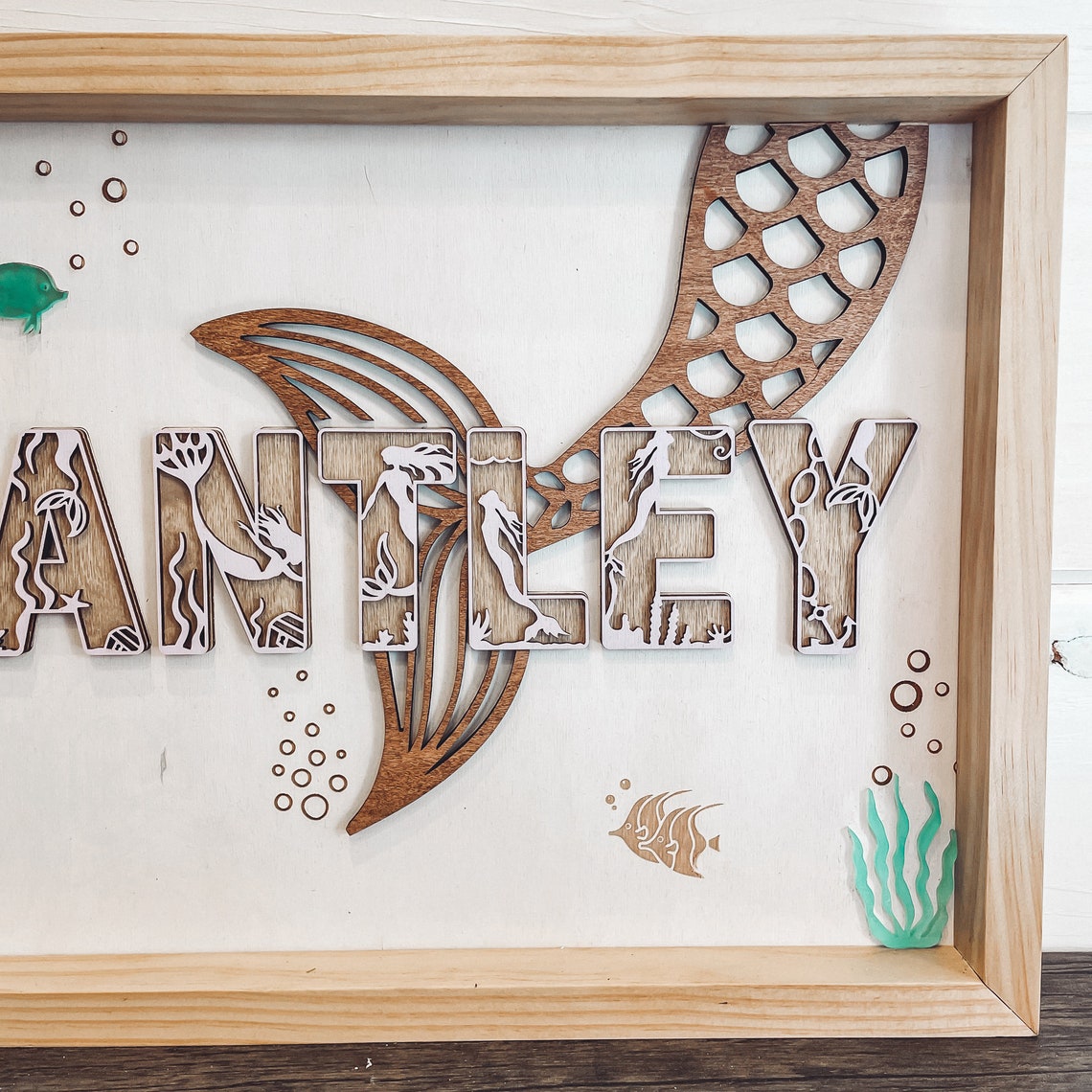 Mermaid Themed Nursery Sign Ocean Nursery Hand Made - Etsy