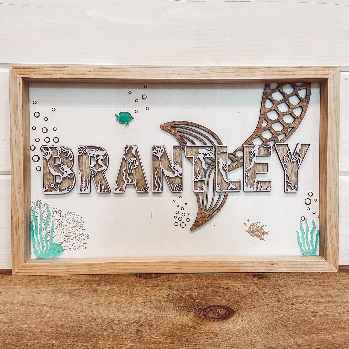 Mermaid Themed Nursery Sign Ocean Nursery Hand Made - Etsy