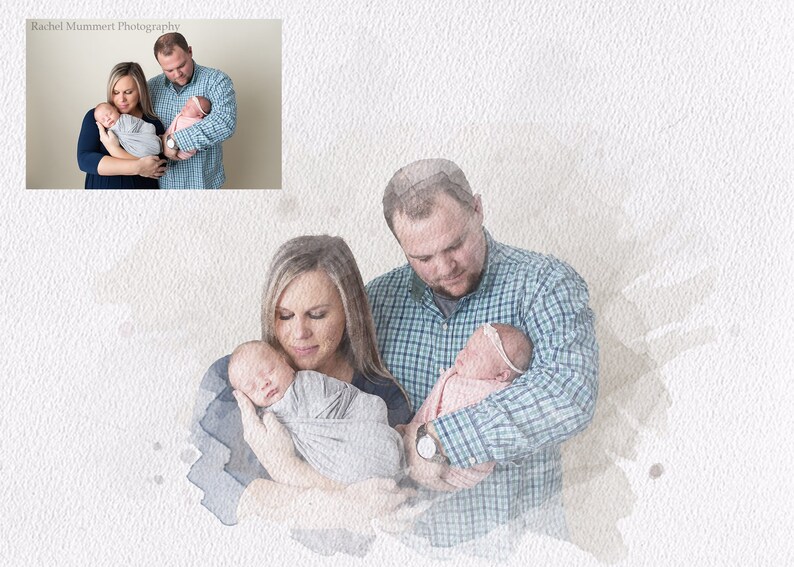 Watercolor Photo Artwork Design Photo Alteration Wedding - Etsy