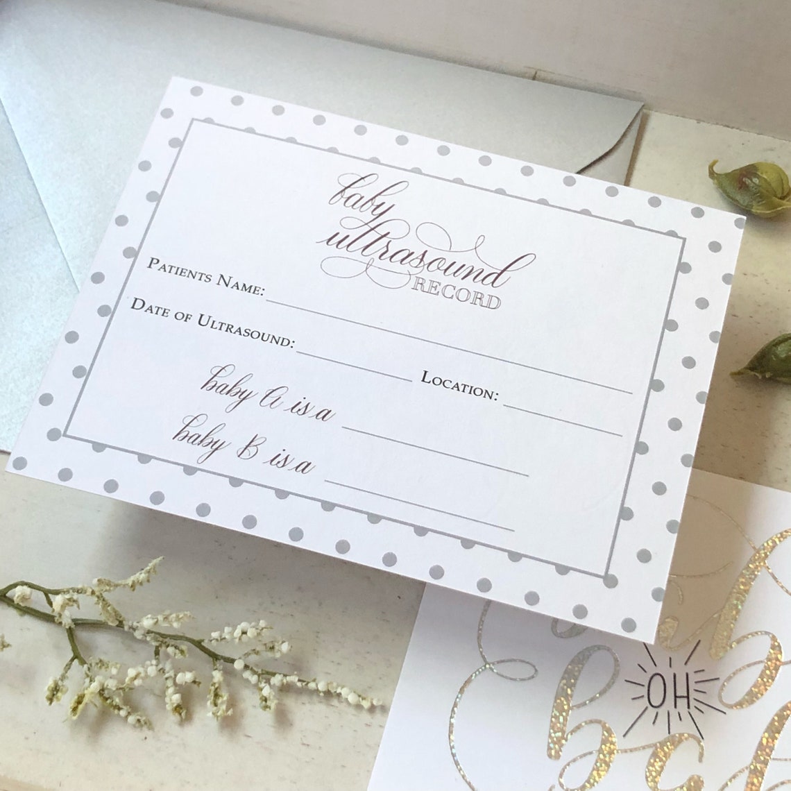 Gender Reveal Ultrasound Record Twins Twin Gender Reveal - Etsy