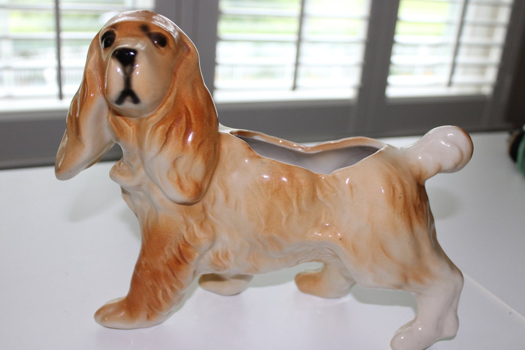 Vintage Cocker Spaniel Planter - Etsy