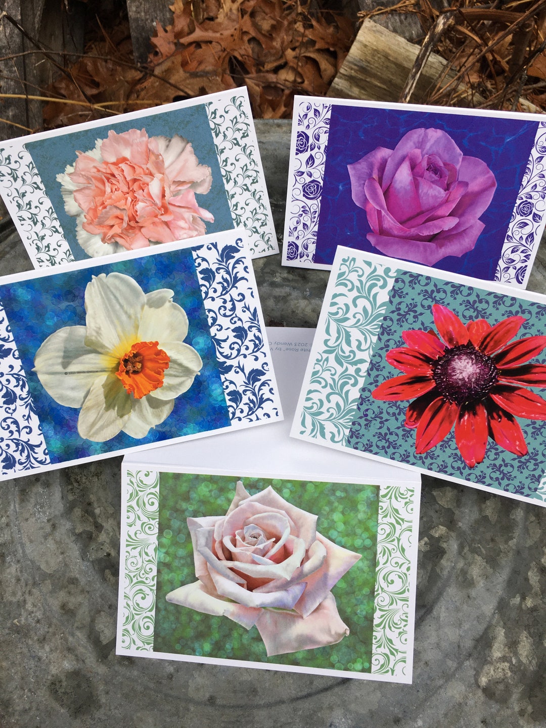 Flower Designs Greeting Cards, Flower Cards, Modern Flower Designs ...