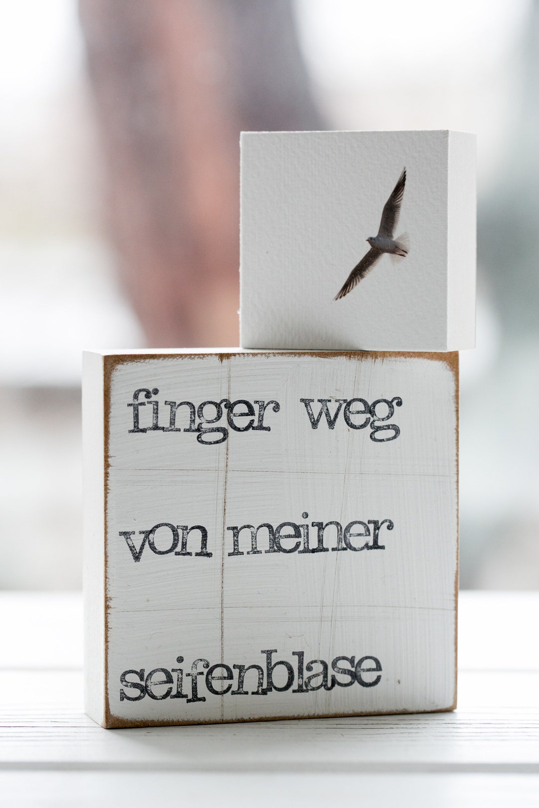 Text Art on the Wall "finger Weg" + Mini "seagull" - Etsy