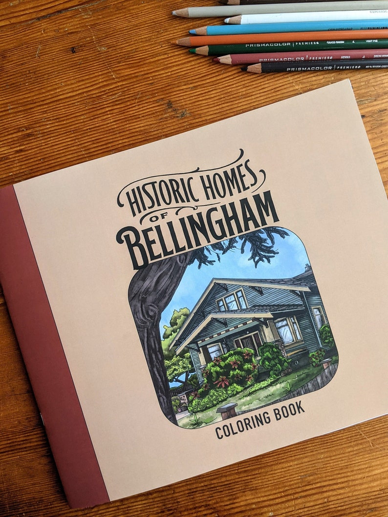 Historic Homes of Bellingham Coloring Book | Etsy
