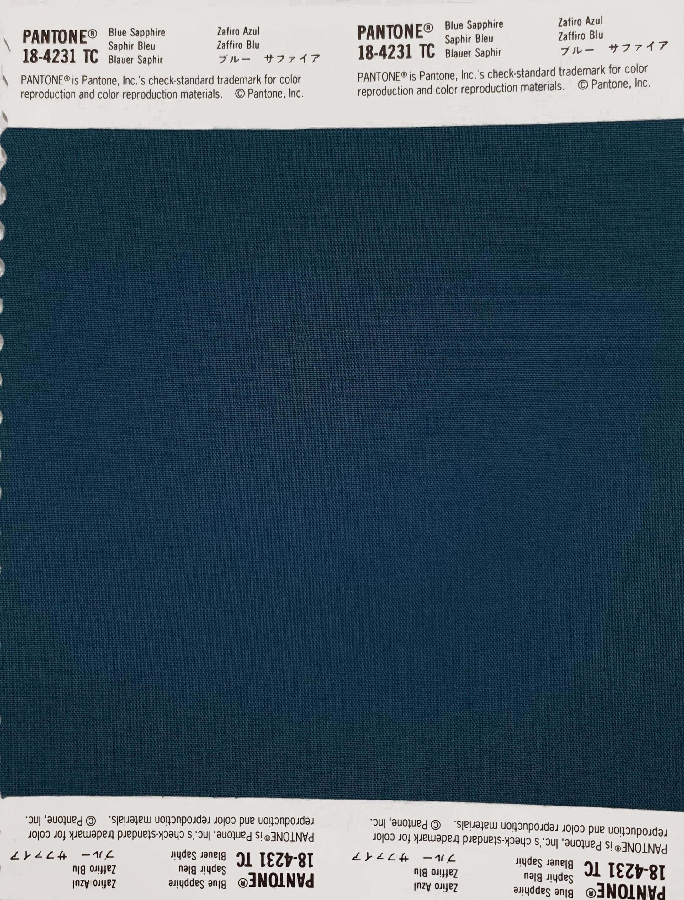 Original Pantone Swatch 18-4231 TC Blue Sapphire - Etsy