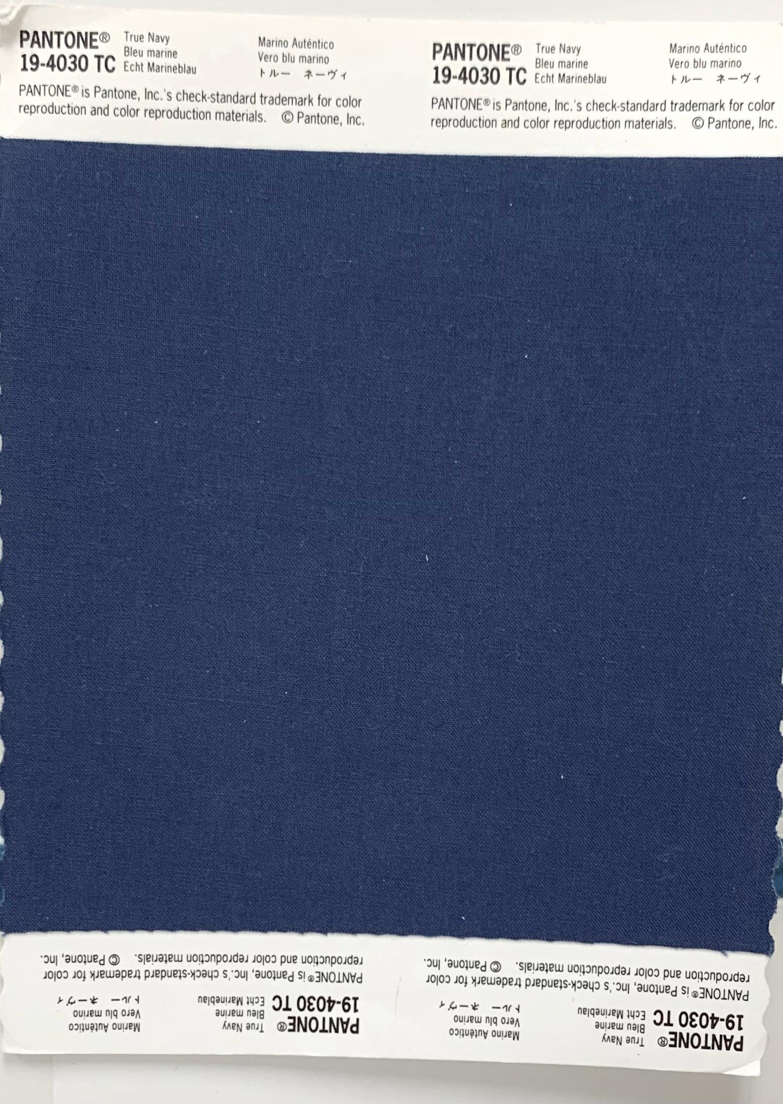 Pantone Smart 19-4030 TCX Color Swatch Card True Navy, 59% OFF