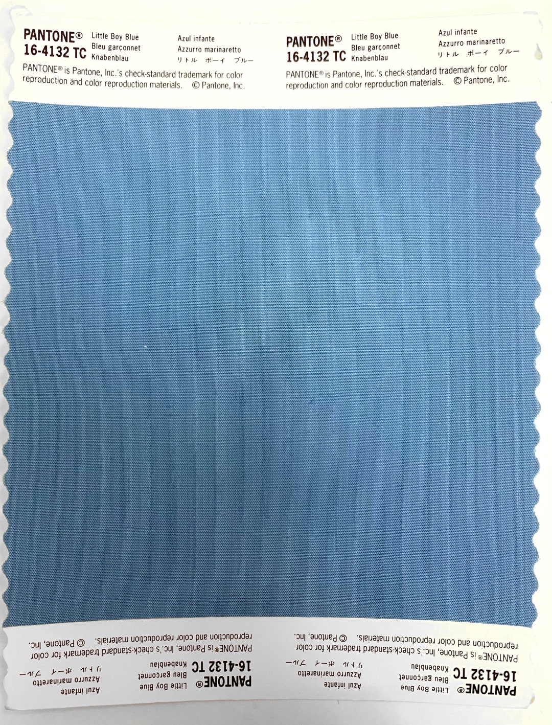Original Pantone Swatch 16-4132 TC Little Boy Blue - Etsy