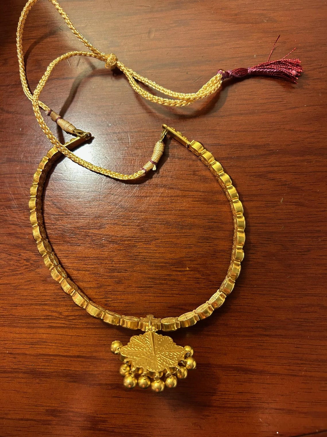 An Exquisite Heirloom: Pure Gold Vintage Chettinad Adigai With Burmese ...
