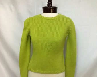 Lime green sweater | Etsy