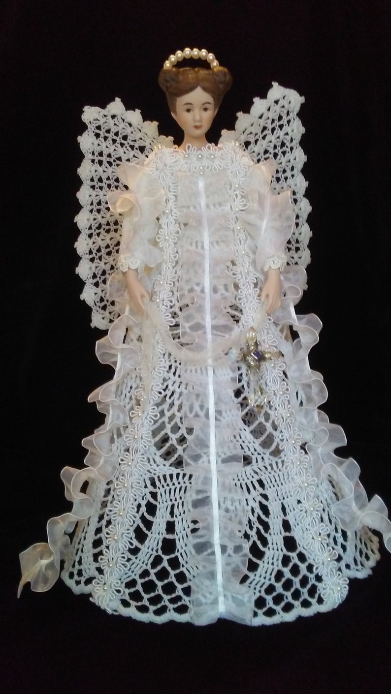 Crocheted Porcelain Angel - Etsy