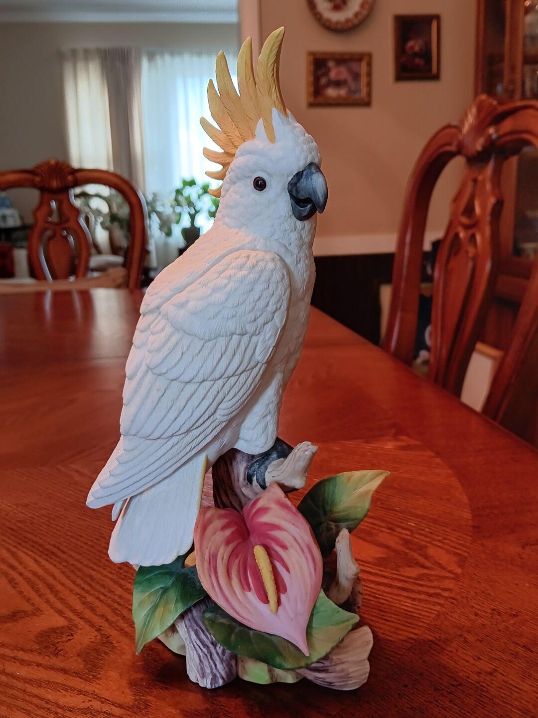 Vintage Cockatoo Figurine by Andrea Sadak on Wood - Etsy